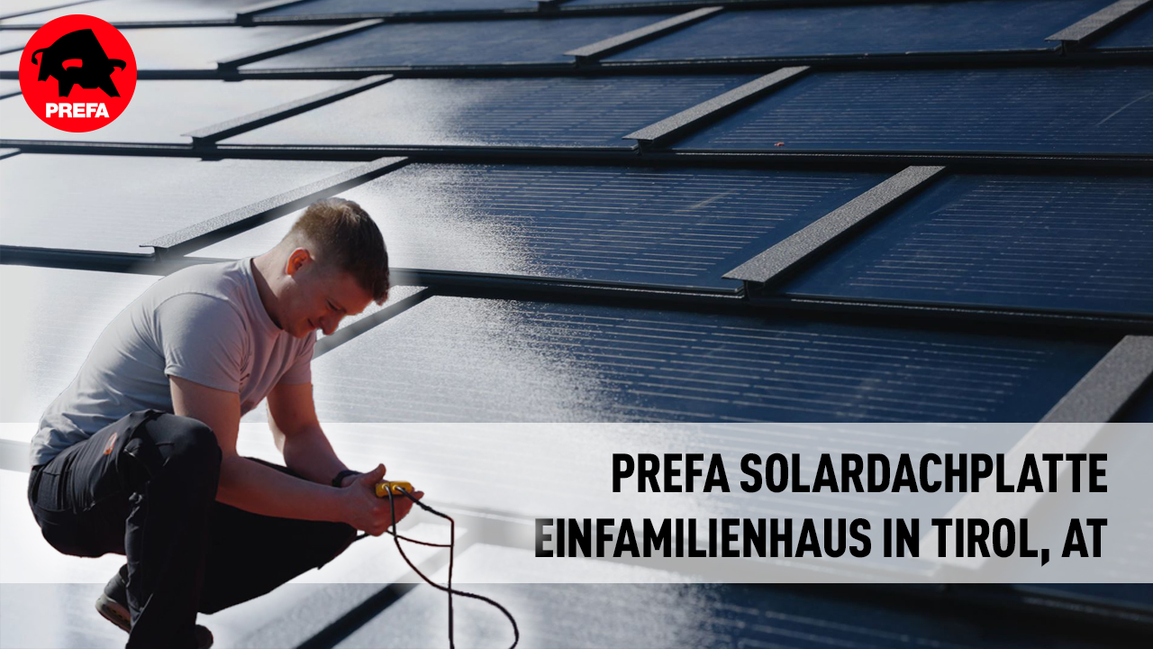 Solardachplatte – Aluminiumdach mit integrierter Photovoltaikanlage | PREFA